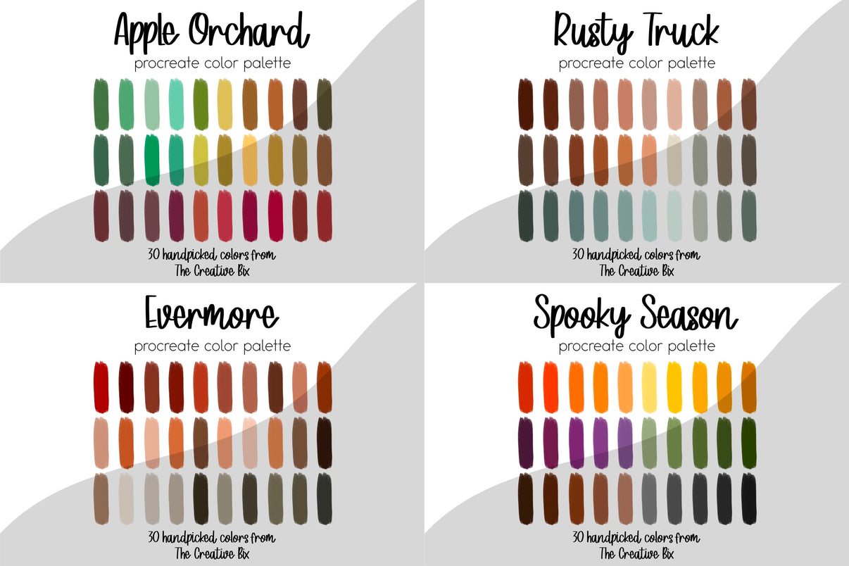 Autumn Procreate Palette Bundle (420 Colors!!!) – The Creative Bix