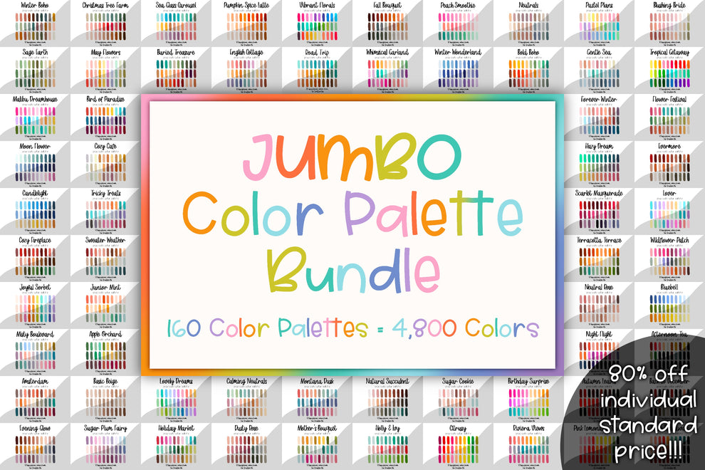 Jumbo Color Palette Bundle | 160 Palettes – The Creative Bix